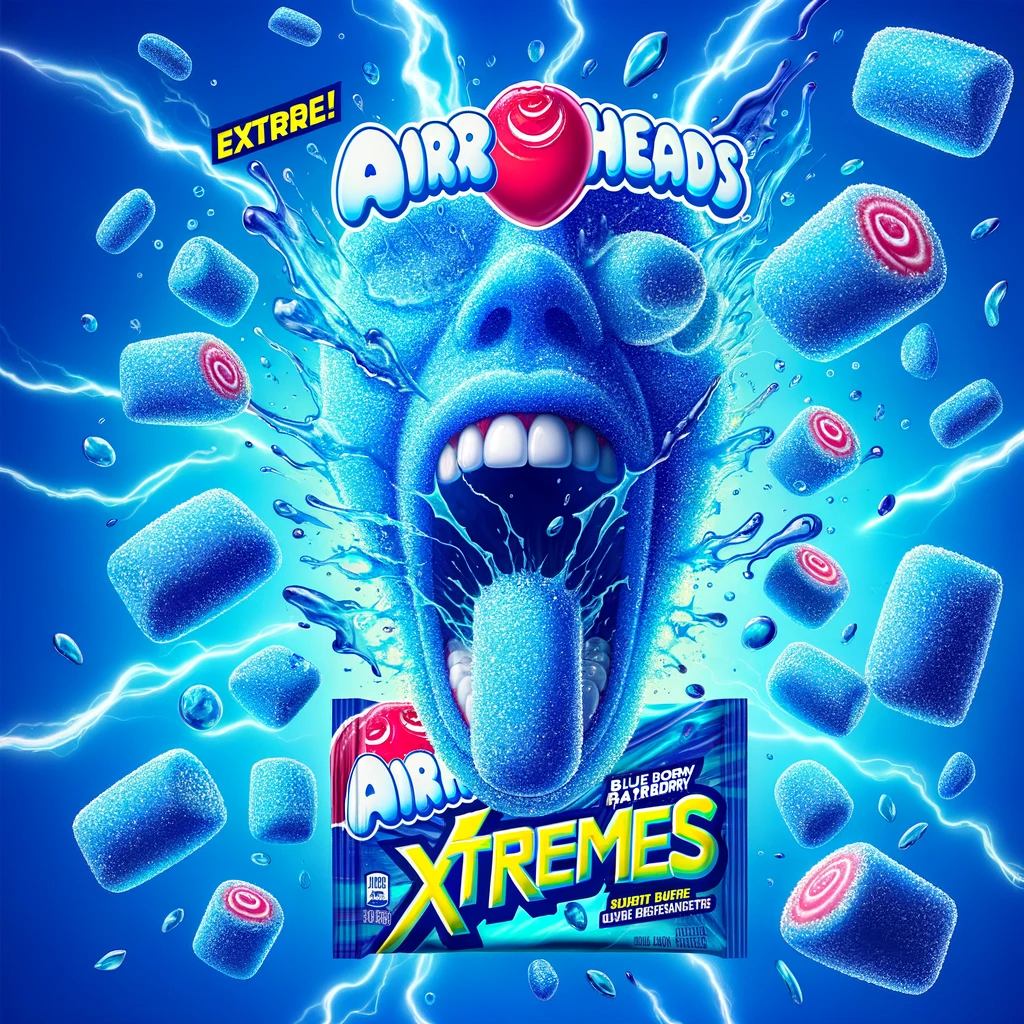 Shock Your Senses with Airheads Xtremes Bites Blue Raspberry from Cand ...