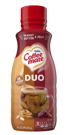 Coffee Mate Liquid Creamer – Peanut Butter + Jelly Duo – Candy Cave