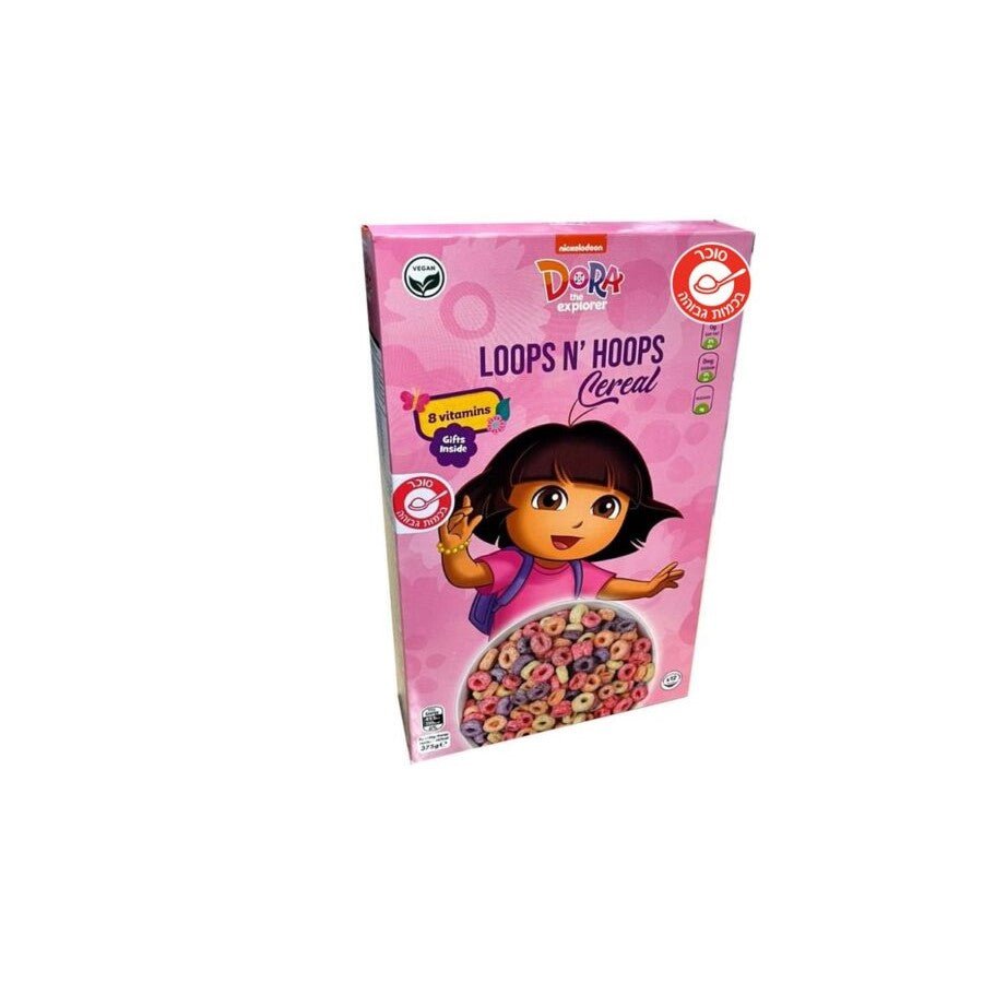 Nickelodeon Dora the Explorer Loops and Hoops Cereal 375g – Candy Cave